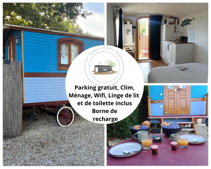 Roulotte Authentique Aux Portes Du Beaujolais Climatisée Avec Terrasse Privative & Borne De Recharge - Belleville, France