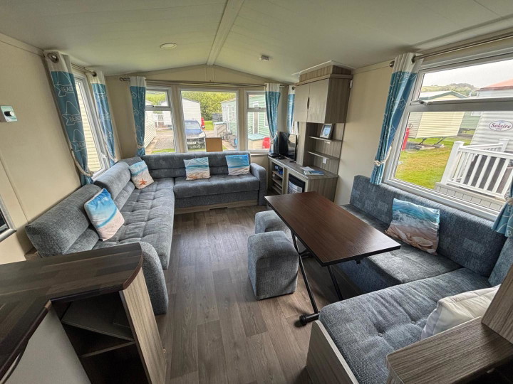 Coastal 3 Bed Static Caravan In Clarach Bay Pet Friendly Swift Burgundy - Borth