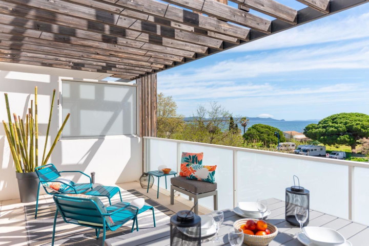 Appartement Vue Mer 50m Plage Des Salins Piscine 2 Parkings Terrasse - Hyères