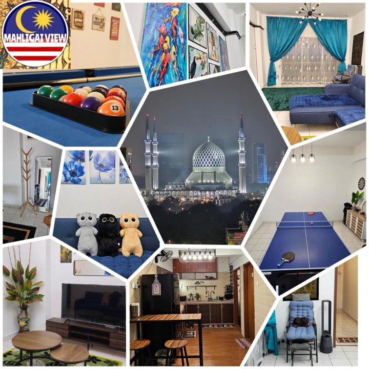 Homestay Mahligai View Near Masjid Shah Alam, Uitm Shah Alam, I-city, Stadium Shah Alam, Sacc, Pkns, Idcc, Msu, 17 Min Kuala Lumpur & Klang, Max 10 People, Free Food, Snooker, Pingpong, Indoor Games, Swimming Pool, Fast Wifi - Klang