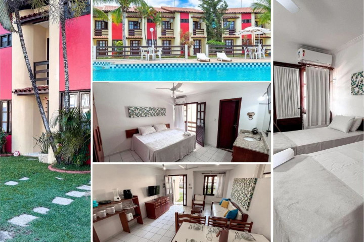 Casa Em Condomínio Localizado A Aproximadamente 250m Da Praia De Taperapuã E Da Arena Axé Moi, Com 3 Suítes Todas Com Ar Condicionado, Piscinas Adulto E Infantil, Sauna, Portaria 24hrs E Internet Privativa 300mbps. - Porto Seguro