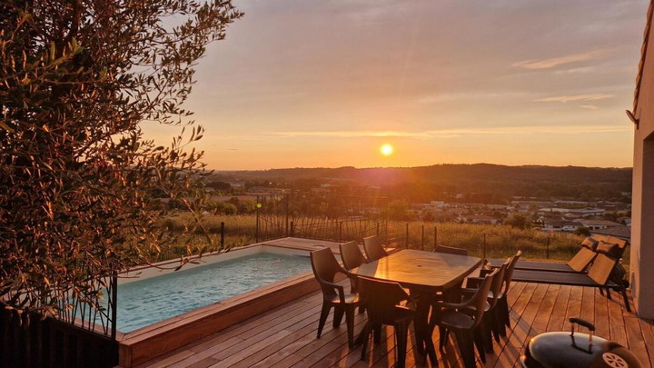 La Villa Sunset, Climatisée, Piscine, Vue - Boulazac