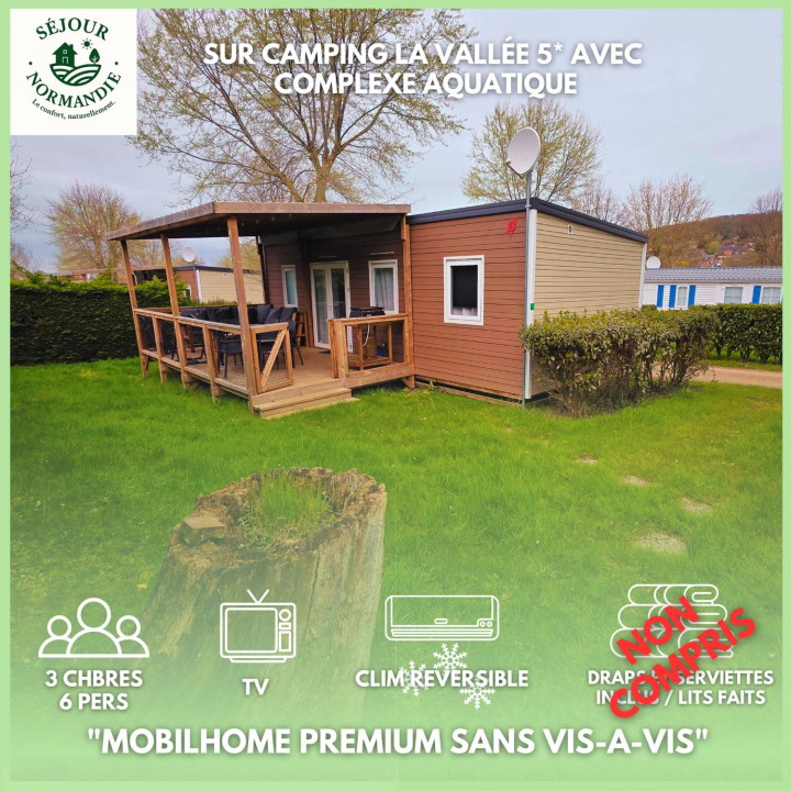 Séjour Normandie - Houlgate - Mobilhome Confort 3ch-6p Avec Clim Et Tv - Camping 5 éToiles - H334 - Houlgate