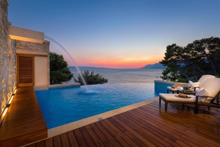 Luxury Seafront Villa Brela Pride With Heated Pool - Baška Voda