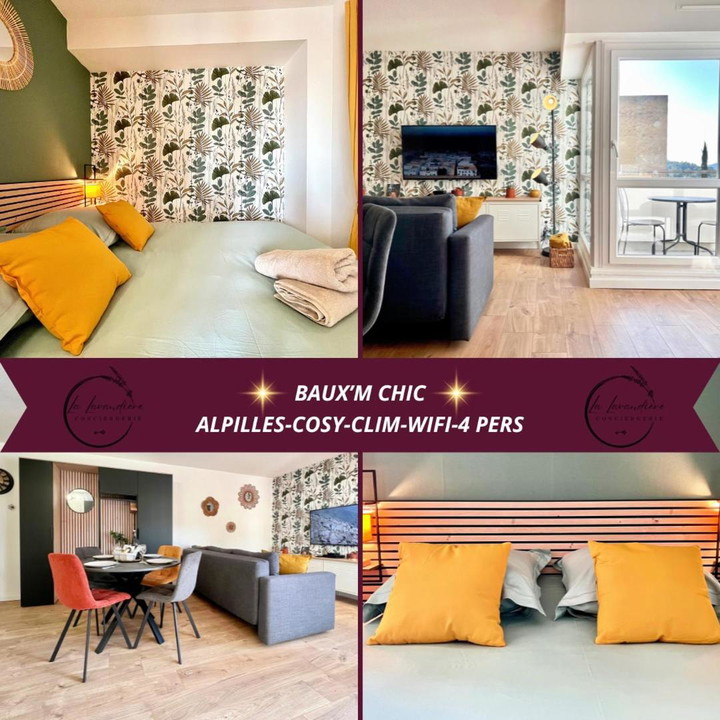 Baux'm Chic - Alpilles, Grand Studio Cosy, Clim, 4 Personnes - Camargue