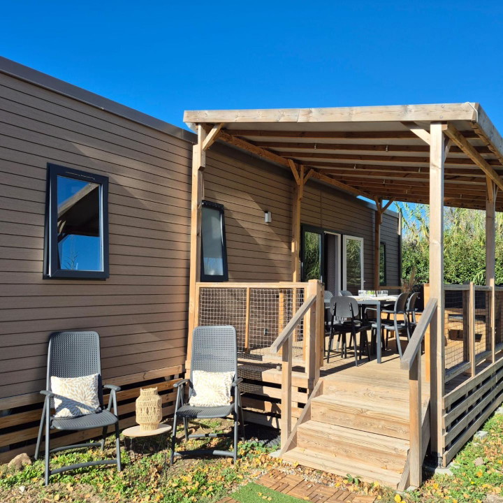 L'eden Mobil Home 6 Personnes - Plage à 200m - Parc Aquatique - Camping 5 éToiles Les Dunes - Le Barcarès