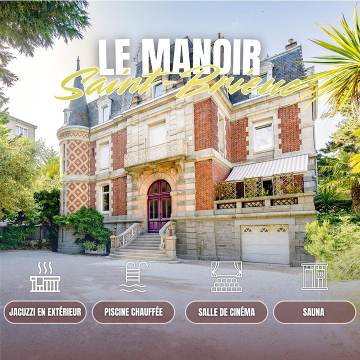 Le Manoir - Cinéma, Jacuzzi, Piscine & Sauna - Saint-Brieuc