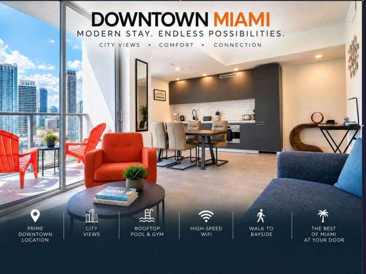 Sky-high Oasis Heated Pool & Gym Miami Skyline Vista - Surfside, FL