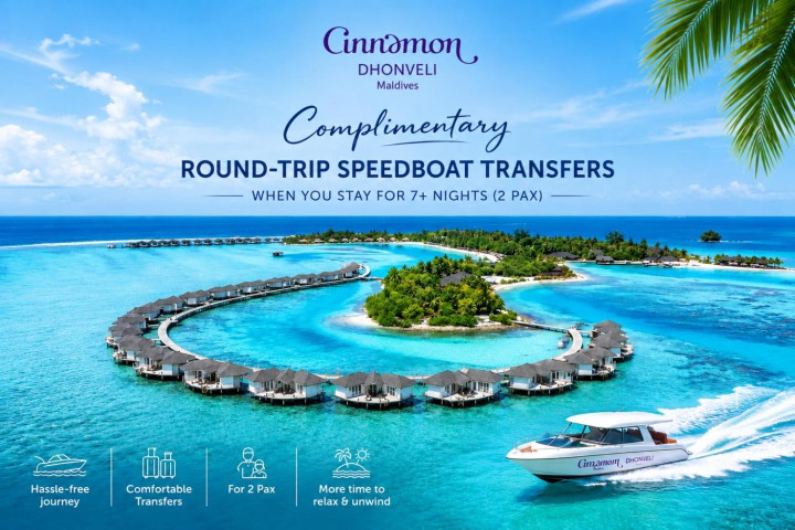 Cinnamon Dhonveli Maldives - Complimentary Speedboat Return For 2 Pax On 7 Nights Or More Stays Valid To 31 Oct 2027 & Up To 2 Kids Stay Free - Maldives