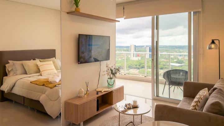 Loft With Balcony And Rooftop Pool - The Avenue - Asunción