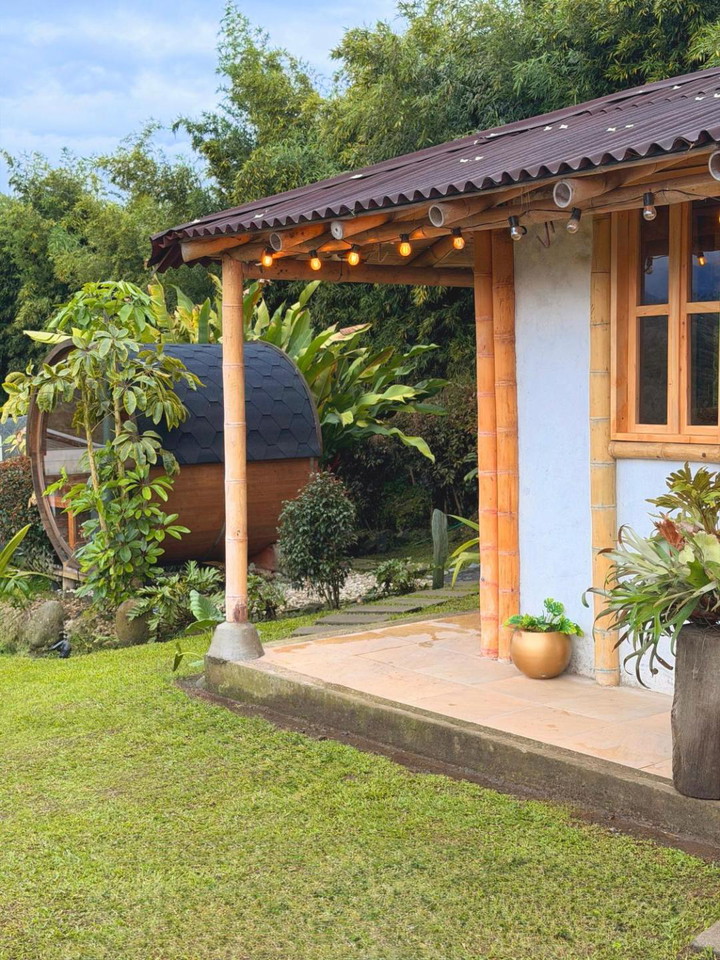 Manzanito - Cabaña De Guadua Privada Con Sauna - Quindío