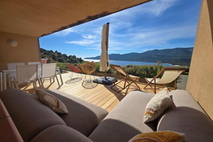 Bel Appartement Climatisé Vue Imprenable Sur La Mer Terrasse Wifi - Serra-di-Ferro