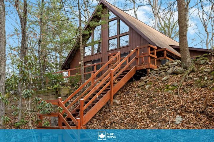 Loft Wood Stove Fire Pit Grill & Deck On Creek - West Virginia