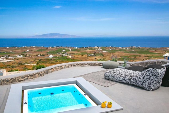 Luxury Santorini Villa Villa Elysian Dyo Private Hot Tub Air Conditioning - Oia