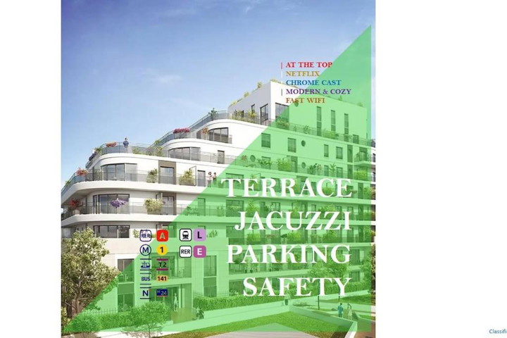 Residence Abraham-bed&breakfast Guest Room 2 Ladéfense U-arena #Parking #Terasse #Fibre #View - Saint-Germain-en-Laye