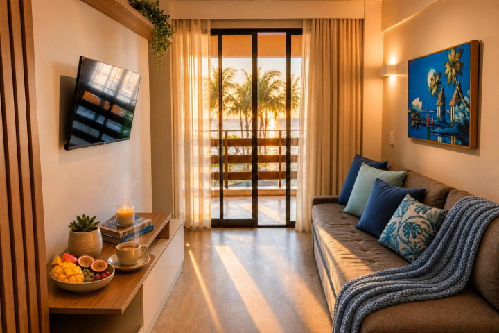 Apartamento Pé Na Areia Ao Lado Do Parque Aquático - Conforto E Localização Privilegiada - Aquiraz
