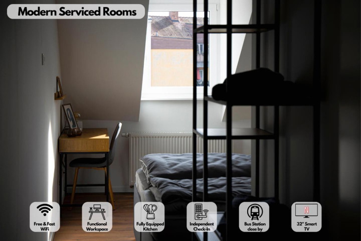 Bm Rooms Innenstadt - Moderne City Zimmer Mit Eigenem Bad Im Herzen Der Innenstadt - Bamberg