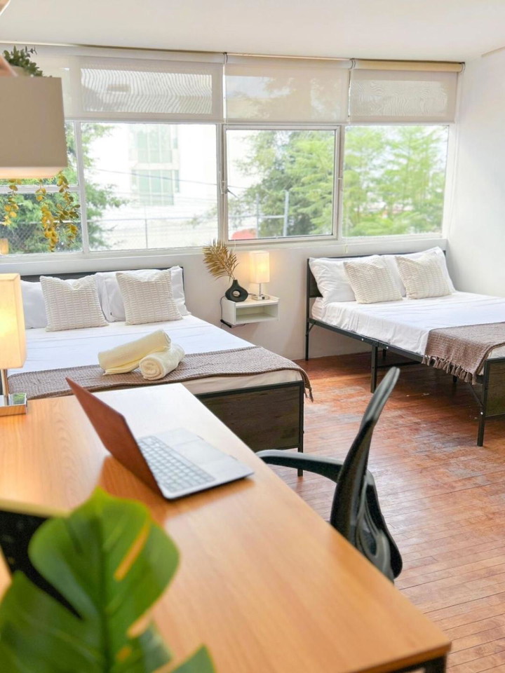 Habitación Doble Para 4 Personas Con Baño Privado Zona La Paz - Puebla