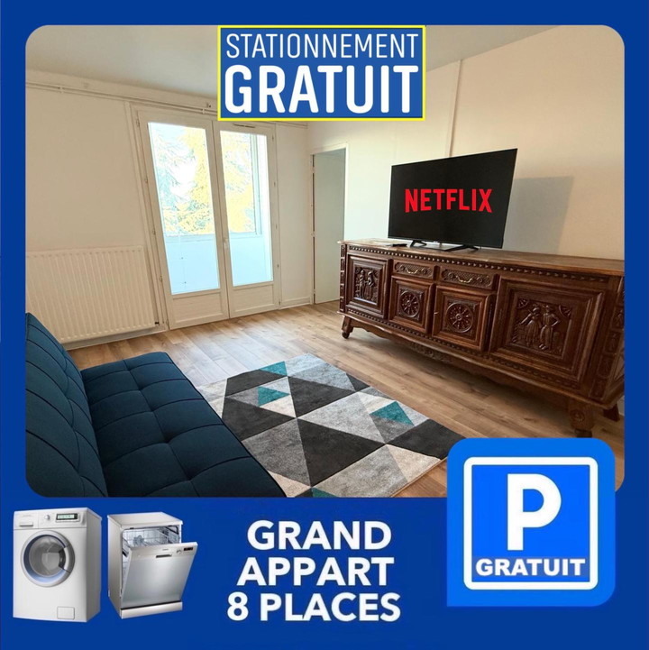 29 Chic & Cosy Grand Appart 63m2 Stationnement Gratuit Free Wifi Smart Tv Netflix - Saint-Genest-Malifaux