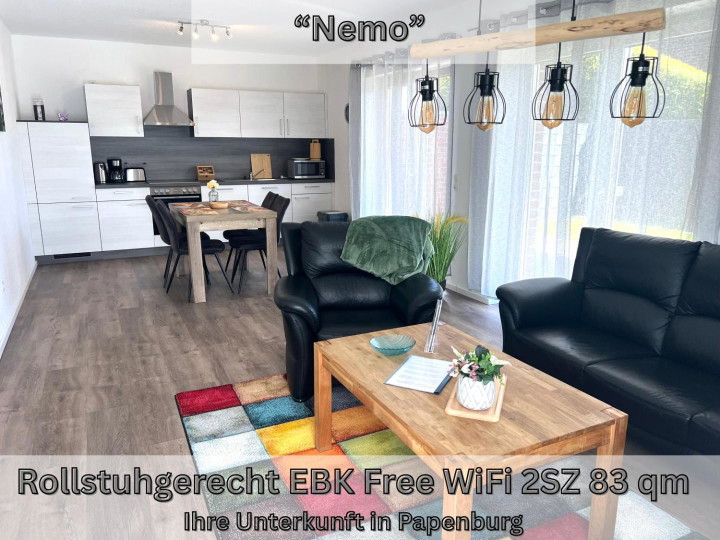 "Nemo" Papenburg Ebenerdig Rollstuhlgerecht 83 Qm Neubau Ebk 2 Schlafzimmer 4 Personen Free Wifi - Papenburg
