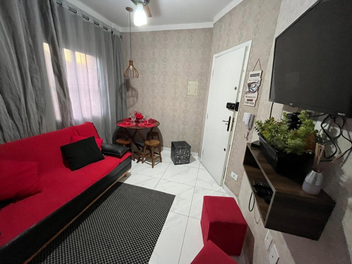 113 Canto Do Forte - 1dorm - 200 M Da Praia E 20m Dos Bares E Restaurantes - Estacionamento Gratuito E Wi Fi , Tv - Santos