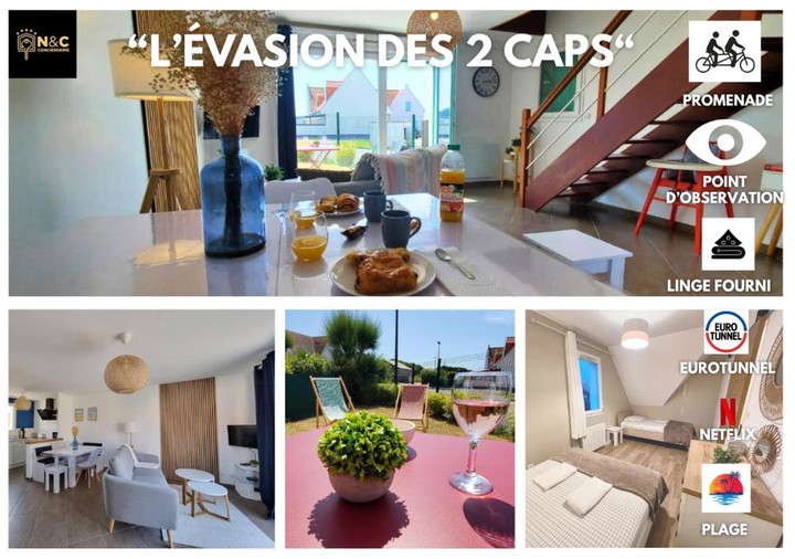Cottage L'évasion Des 2 Caps-5 Personnes- Bord De Mer - Ambleteuse