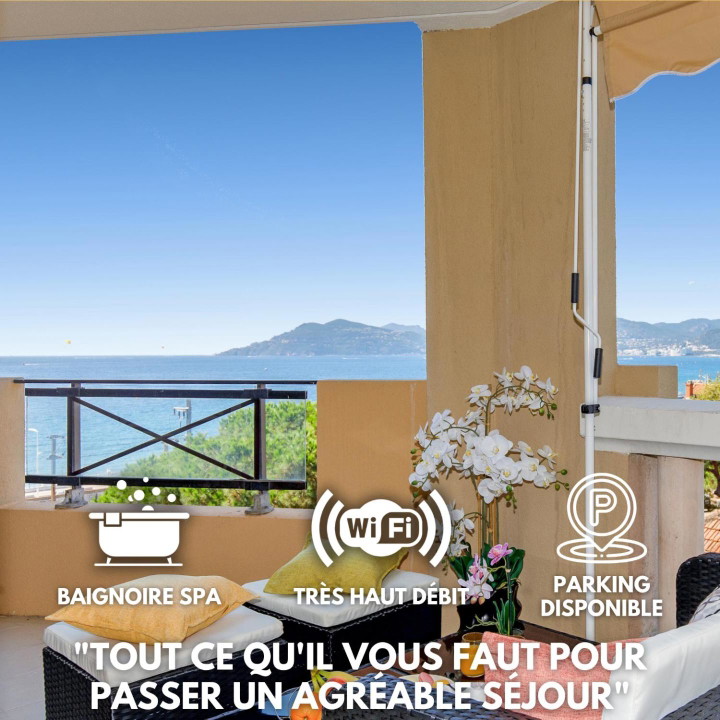 Balcon Vue Mer L Plage à 100m L Balnéo L Parking - Mandelieu-La Napoule