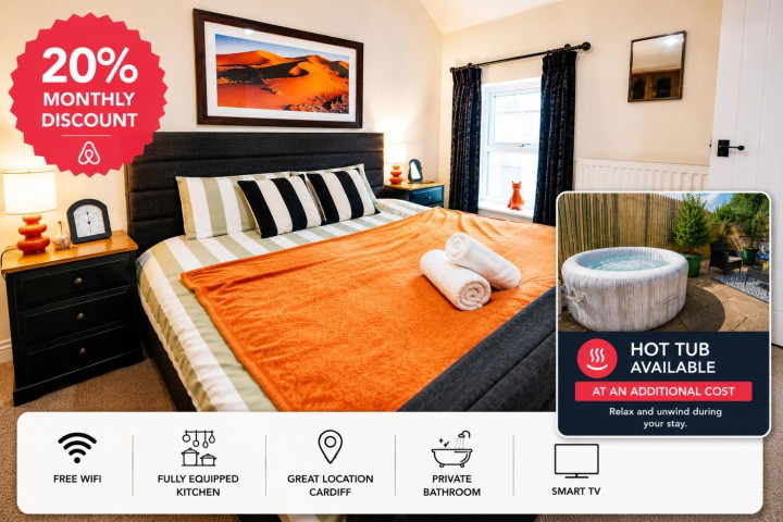 Beautiful 3 Bed Cottage - Hot Tub & Free Parking - Barry