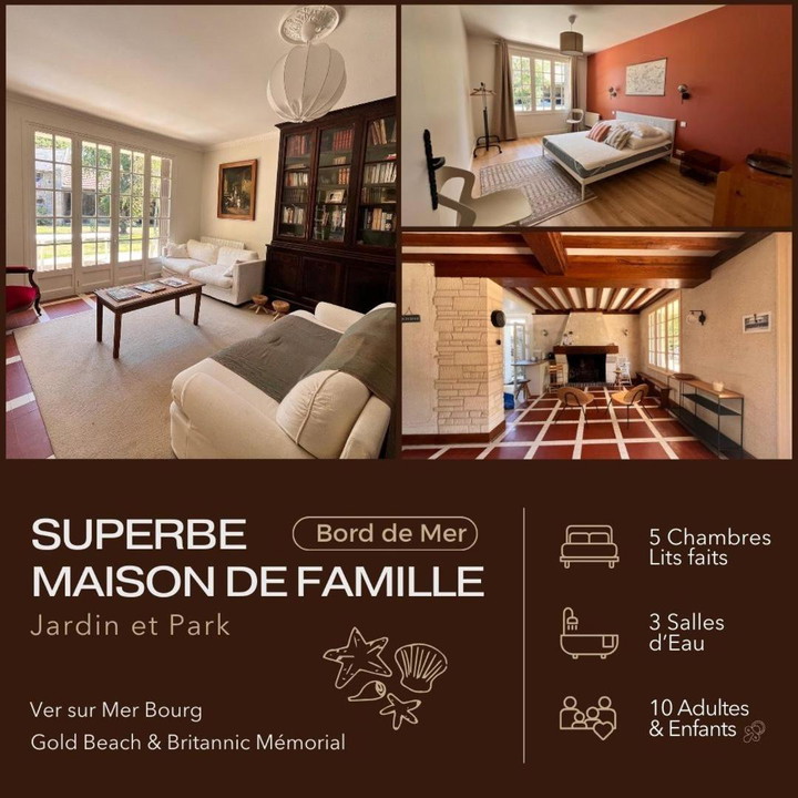 L'ecrin De Famille Maison Mer & Bourg Gold Beach - Courseulles-sur-Mer