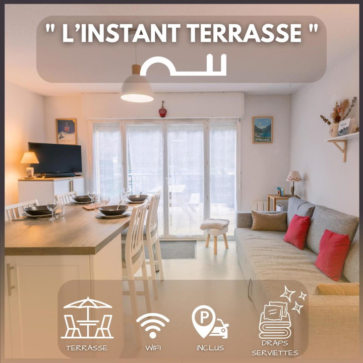L'instant Terrasse 1 Chambre - Parking Privé - Cauterets