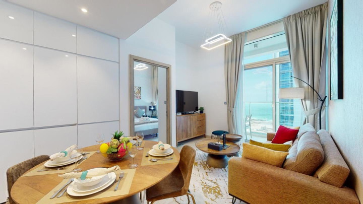 Stylish Apartment Balcony And Sea Views - Dubai