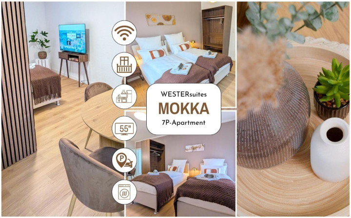Westersuites - Mokka - 3br Zentral Balkone Wlan 7 Betten Waschtrockner - Bremen