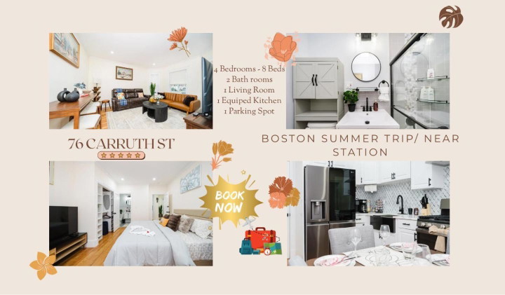 76 Carruth - 4br Cozy And Lovely Apt - Boston, MA