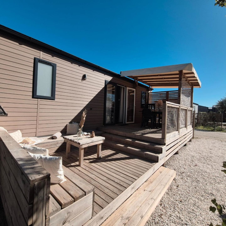 Le Cosy Mobil Home à 150m De La Plage Camping 5 Etoiles Les Dunes Parc Aquatique - Torreilles