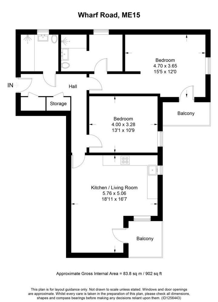 The Roost Group - 2 Bed Riverside Apartments - メードストン