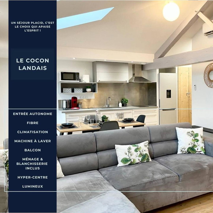 Le Cocon Landais - Clim - Balcon - Central - Spacieux - Lumineux - Mont-de-Marsan