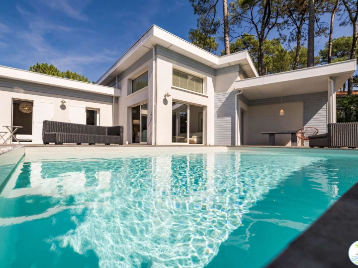 Villa Familiale Avec Piscine - 10 Pers. - Sanguinet