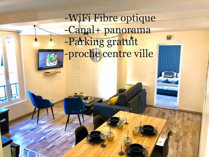 Le Black And Wood, Proche Centre, Parking Gratuit. - Sens