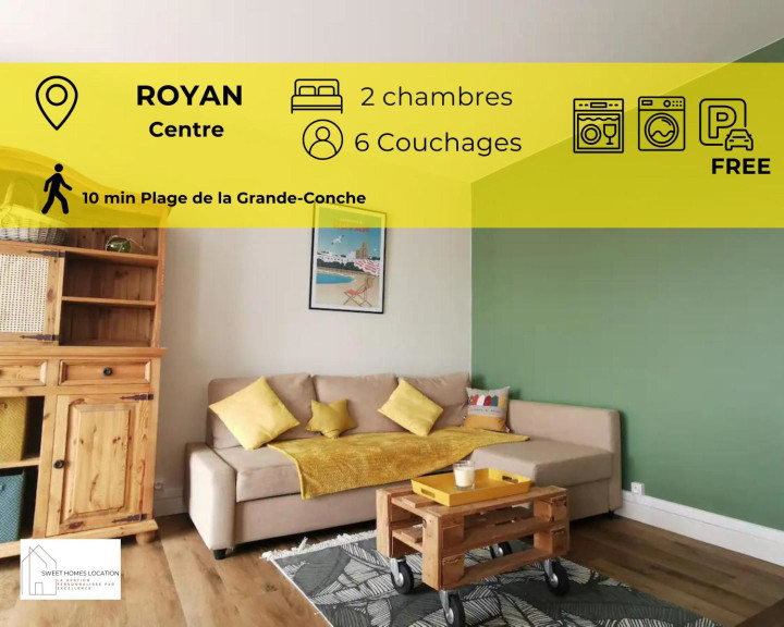 Appartement Lumineux Proche Plage Et Marché, Centre-ville Accessible à Pied Parking Gratuit I Sweet Homes Location - Royan