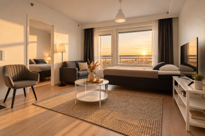 City Home Finland Panorama Suite - New Luxury Suite With Own Sauna, One Bedroom, Spacious Balcony With City Views And Great Location Next To Nokia Arena - Tampere