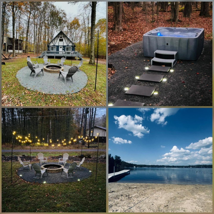 Home In Arrowhead Lake Pocono Pa - Lake Access, Hot Tub, Fire Pit, And Amenities Included - Pennsylvania
