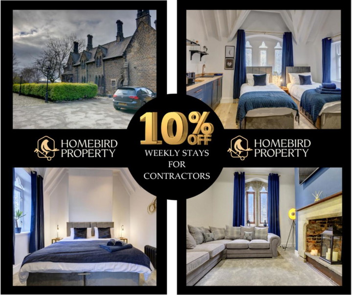 Large 6bdr House By Homebird Property Management Short Lets & Serviced Accommodation Leeds With Secured Parking & Garden Area - Leeds