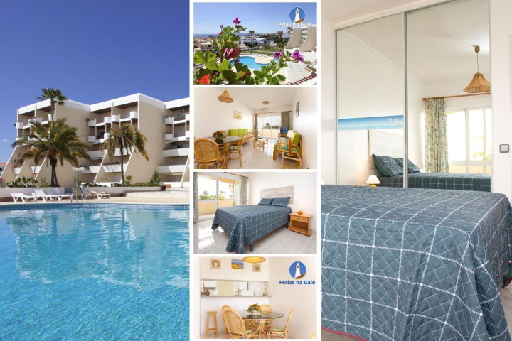 O Apartamento A Ramos Palmeira Galé Está Inserido Num Condomínio Com Piscina, Fica Apenas A 250 Metros Da Praia Da Galé - Apartamento Com Ar Condicionado Na Sala, Smart Tv Com Prime Vídeo E Cozinha Completa - Guia