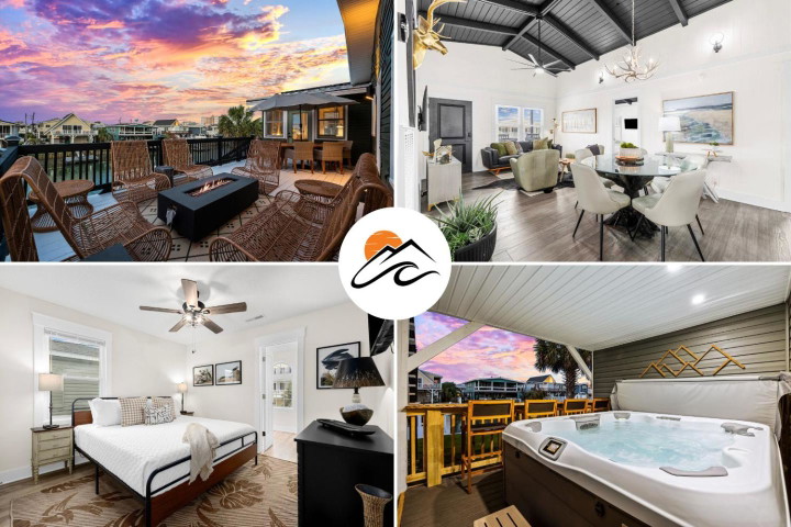 Cabin By The Sea | 5br Waterfront Home W/ Hot Tub - Sunset Beach, NC