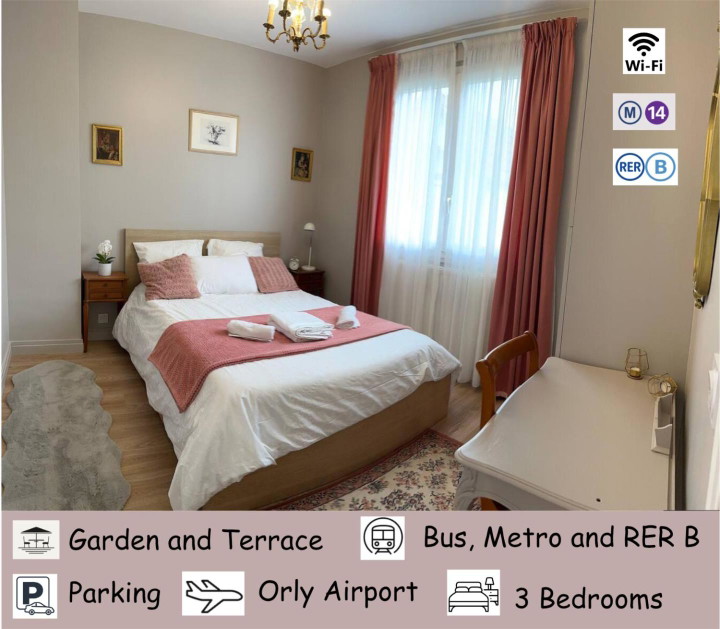 Maison Grand Paris Avec Jardin Et Parking Privé Proche Rer B Et M14 - Place d'Italie