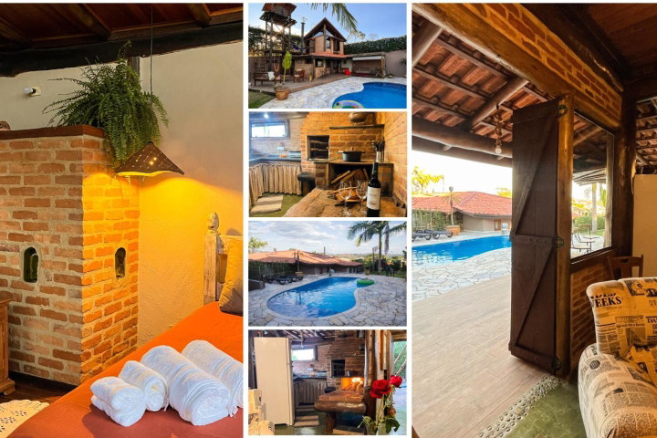 Casa De Hospedes Chalé Rustico Com Banheira E Piscina Privativa A 1h De Sp Espaço Totalmente Privativo - Atibaia