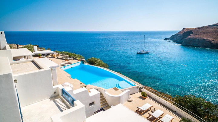 Villa Blueros - Private 8-bedroom Estate With 100m Infinity Pool & Helipad, Syros - Сирос