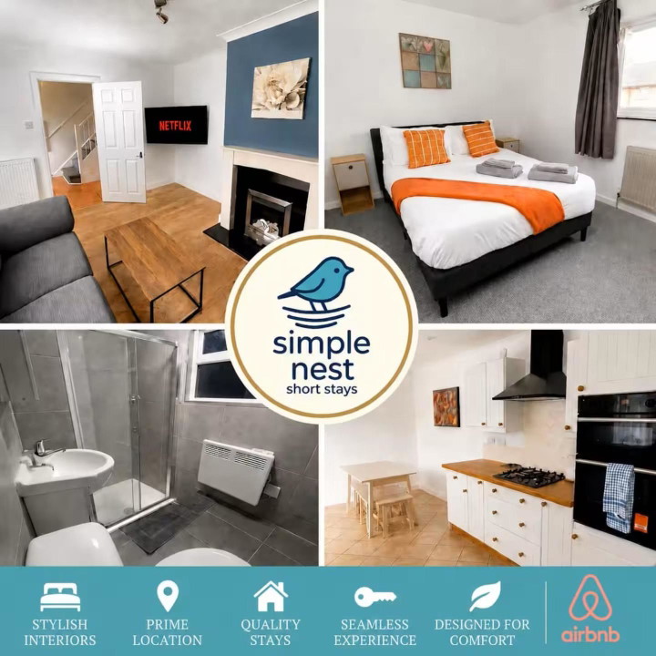3 Beds Contractor & Relocation With Free Parking & Wifi - Basingstoke