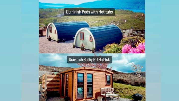 Duirinish Pods With Private Hot Tubs And Duirinish Bothy With No Hot Tub - Plockton