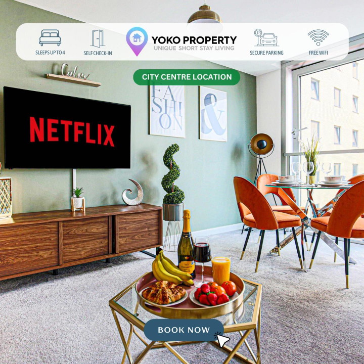 Stylish Apartment @ The Hub • Secure Parking • Sky Tv • Fast Wifi • Yoko Property - Buckinghamshire